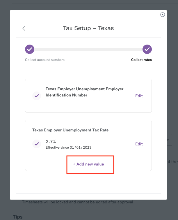 Updating Tax Information