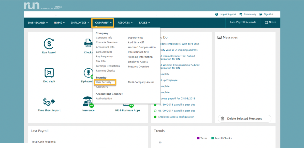 ADP Run Administrator Access