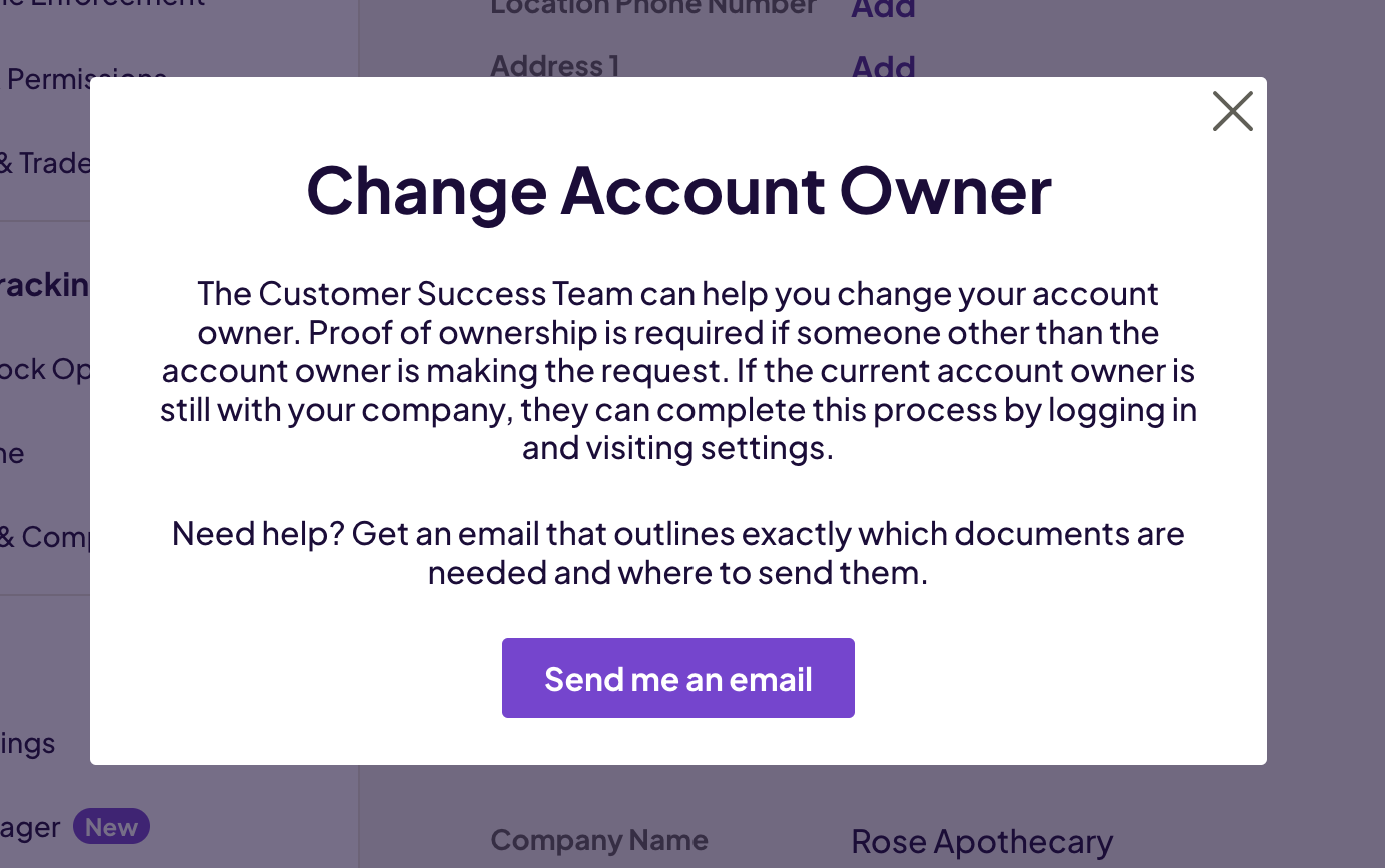 How to Change Account Ownership
