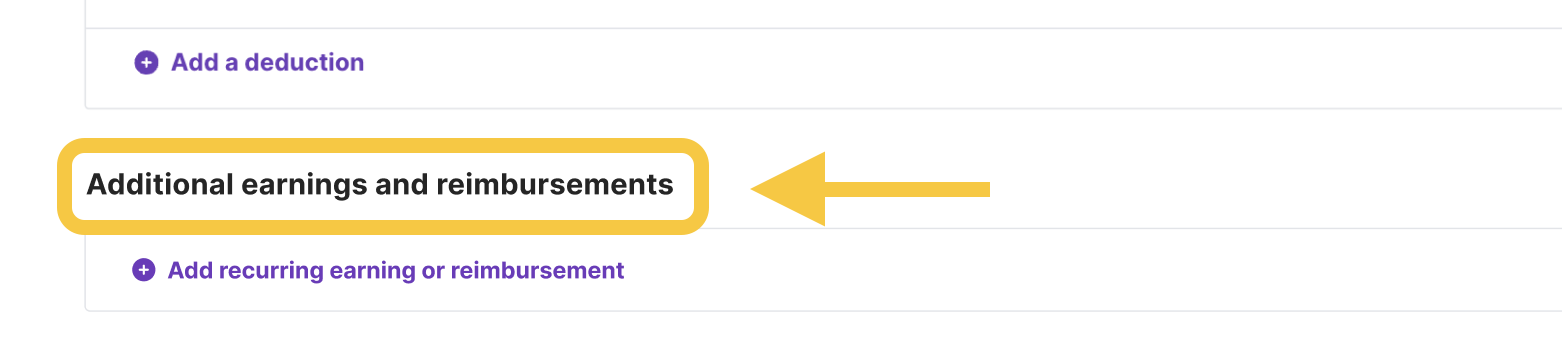 Benefits Deductions & Additional Earnings