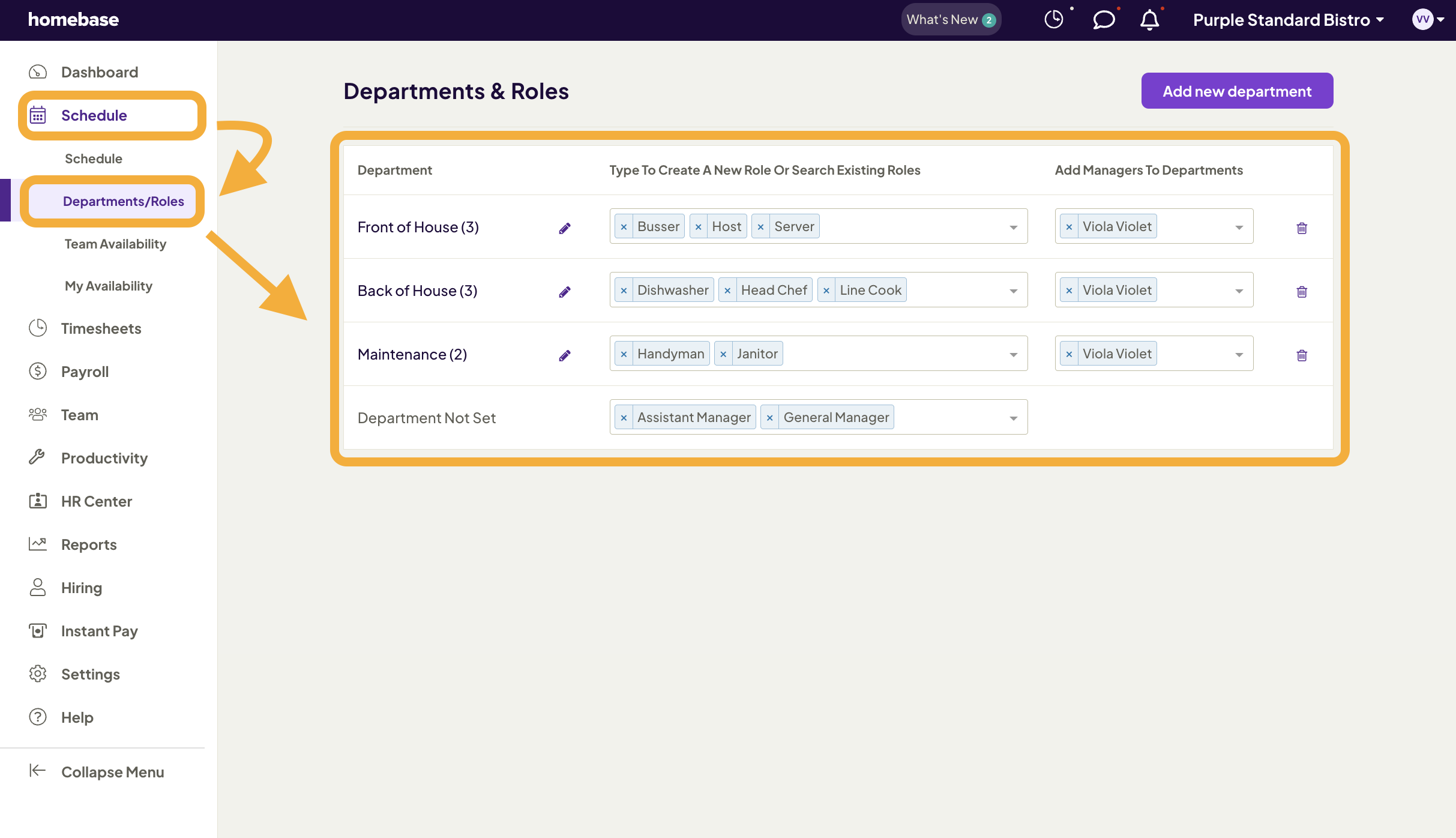 How to Set Up Department & Roles