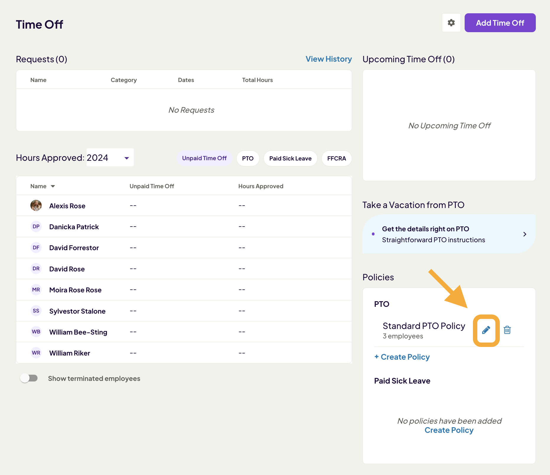 Paid Time Off (PTO) & Paid Sick Leave