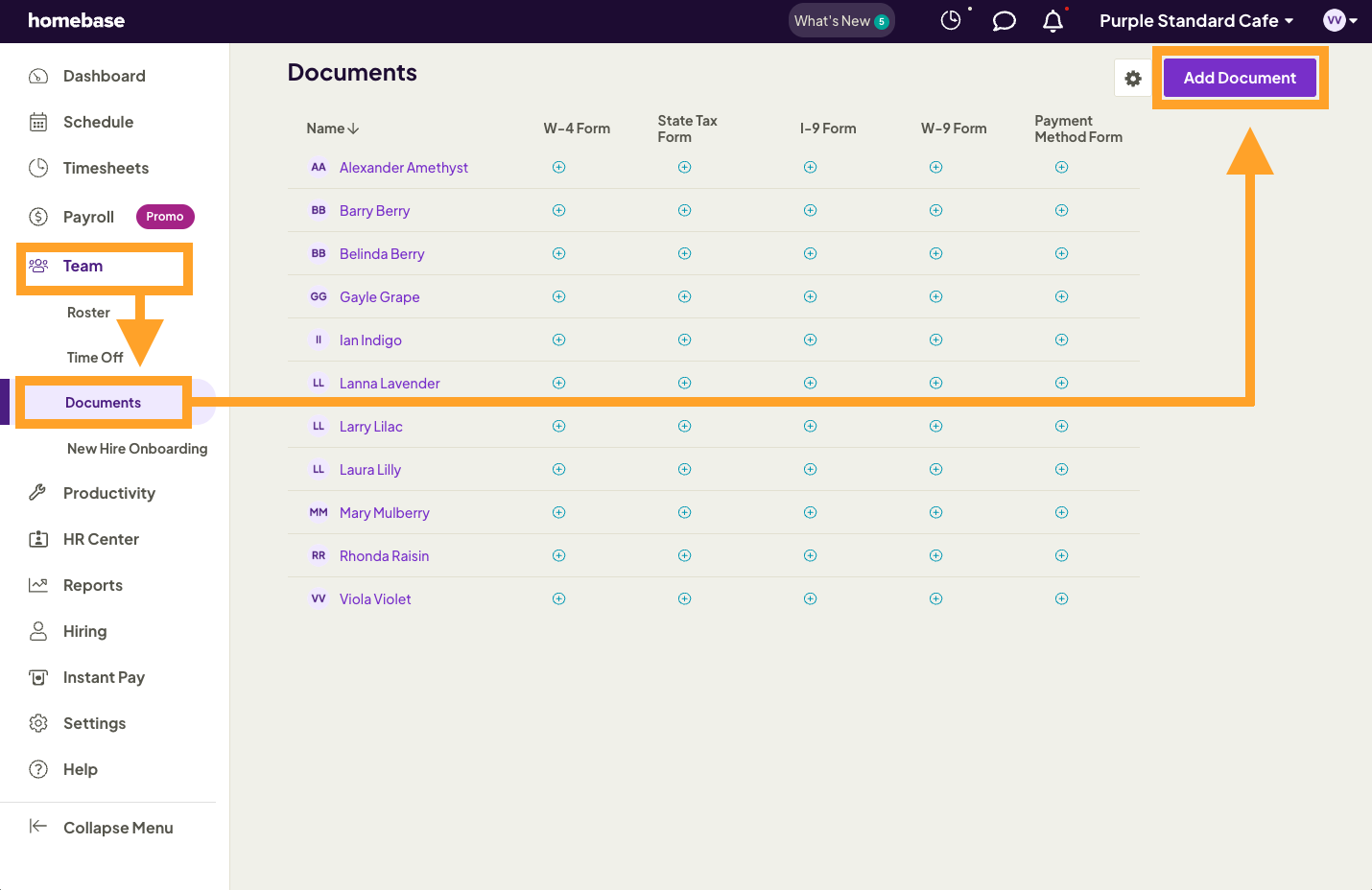 New Hire Onboarding & Document Storage