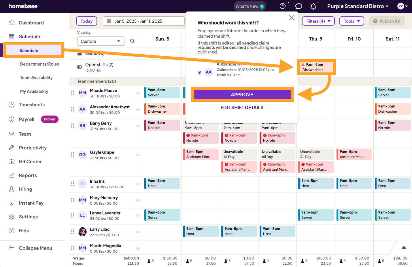How to Create Open Shifts