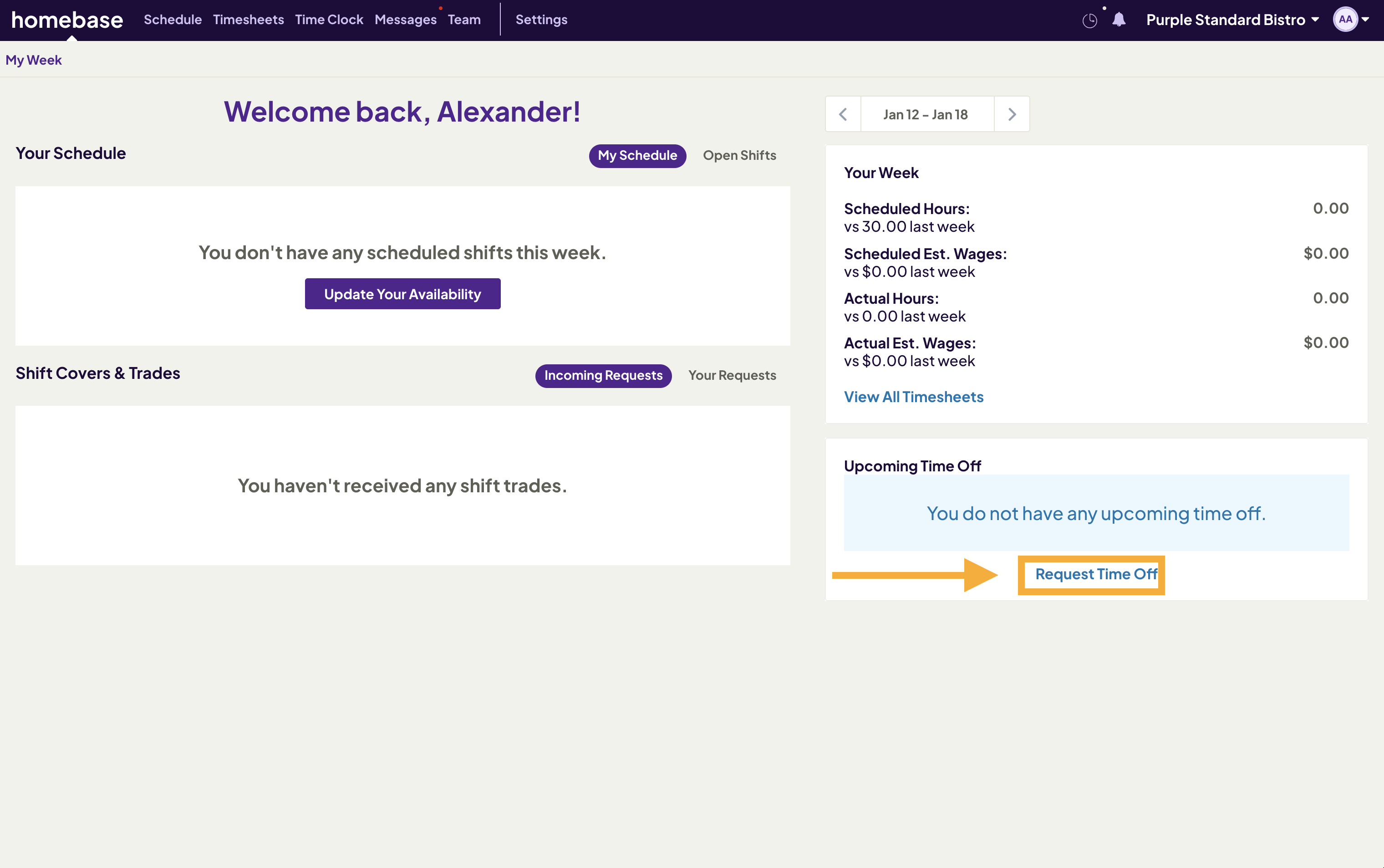 How to Request Time Off