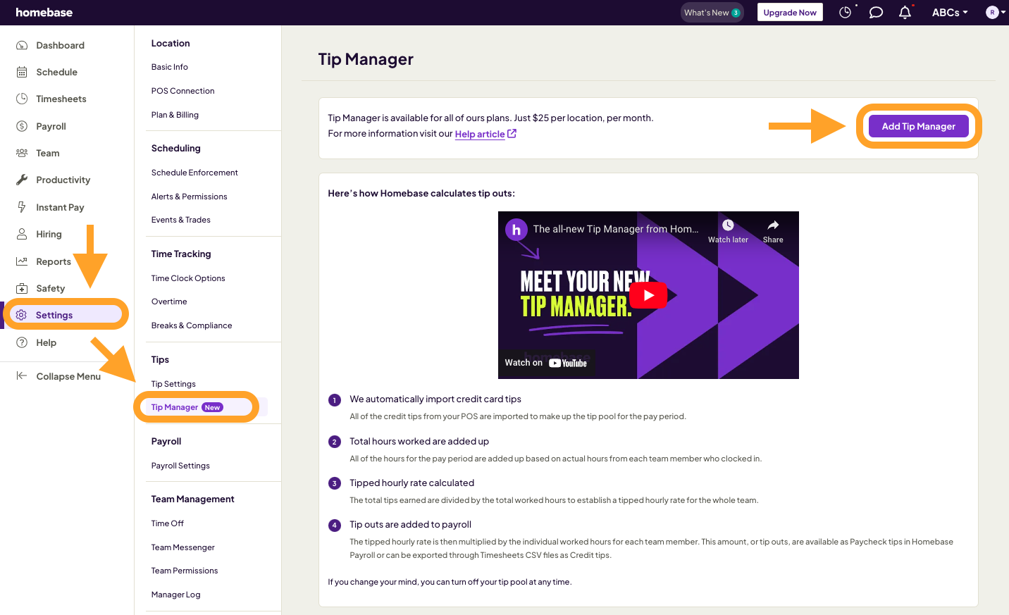 Tip Pooling - Setting Up a Tip Policy