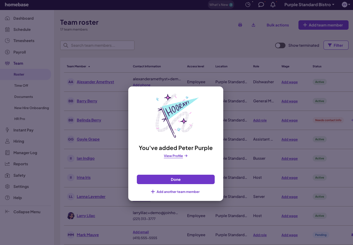 How to Add Your Team to Homebase