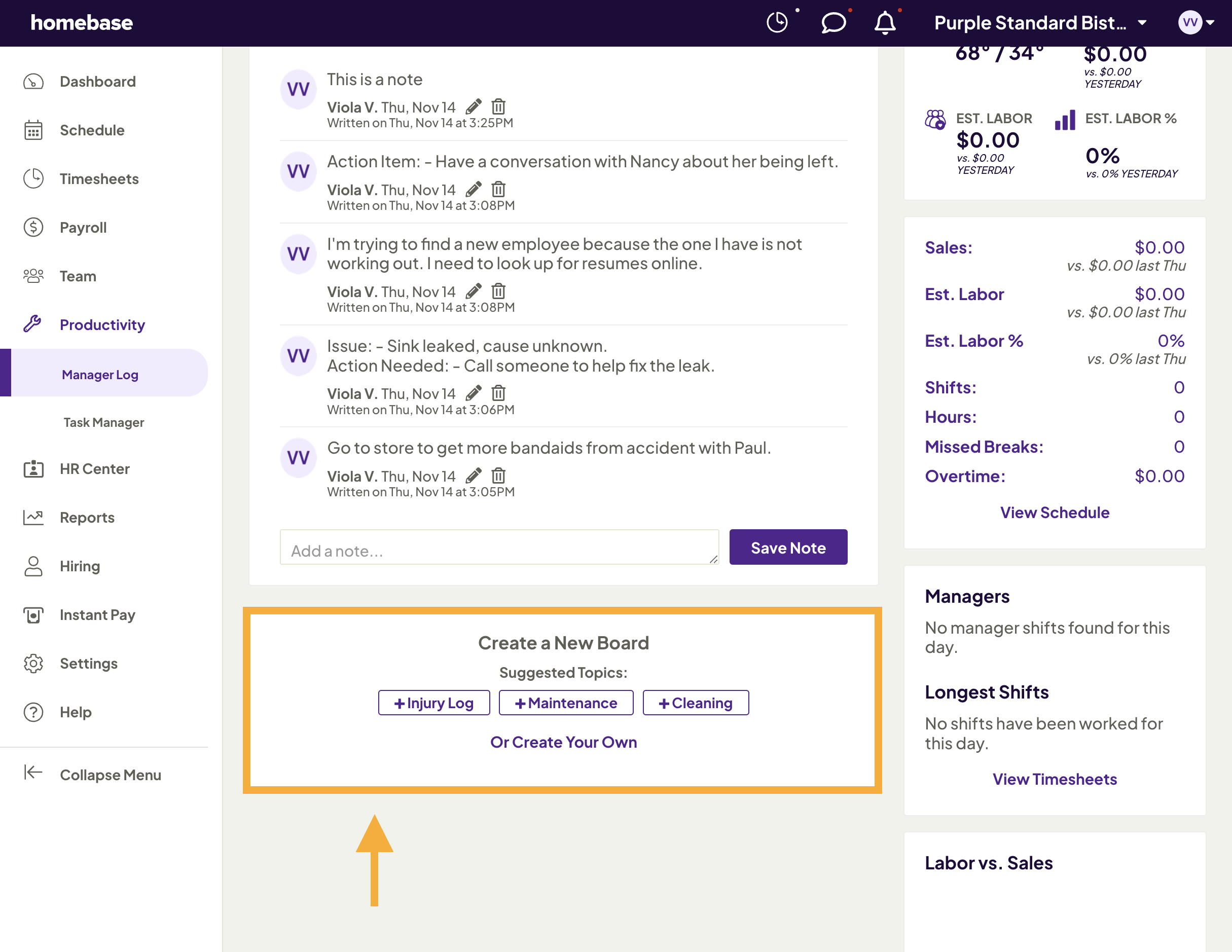 Using the Manager Log