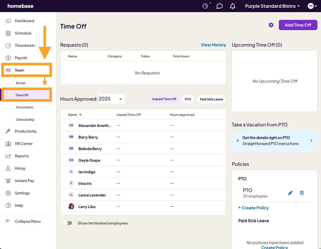 Paid Time Off & Paid Sick Leave