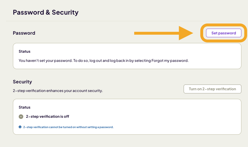 Setting Up 2 Step Verification