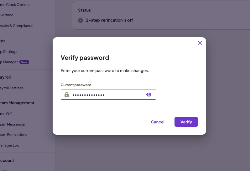 Setting Up 2-Step Verification