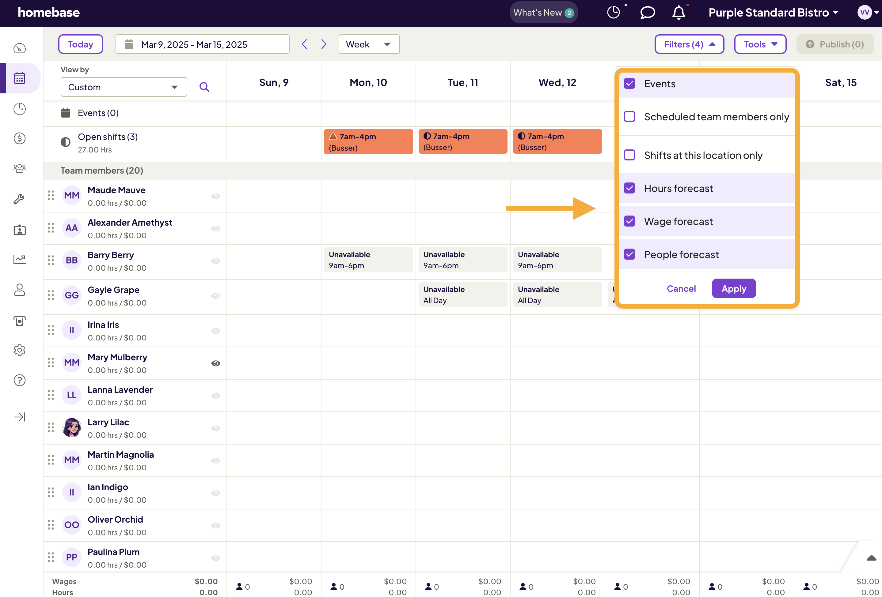 Step 3: Adding & Editing Shifts in the Schedule