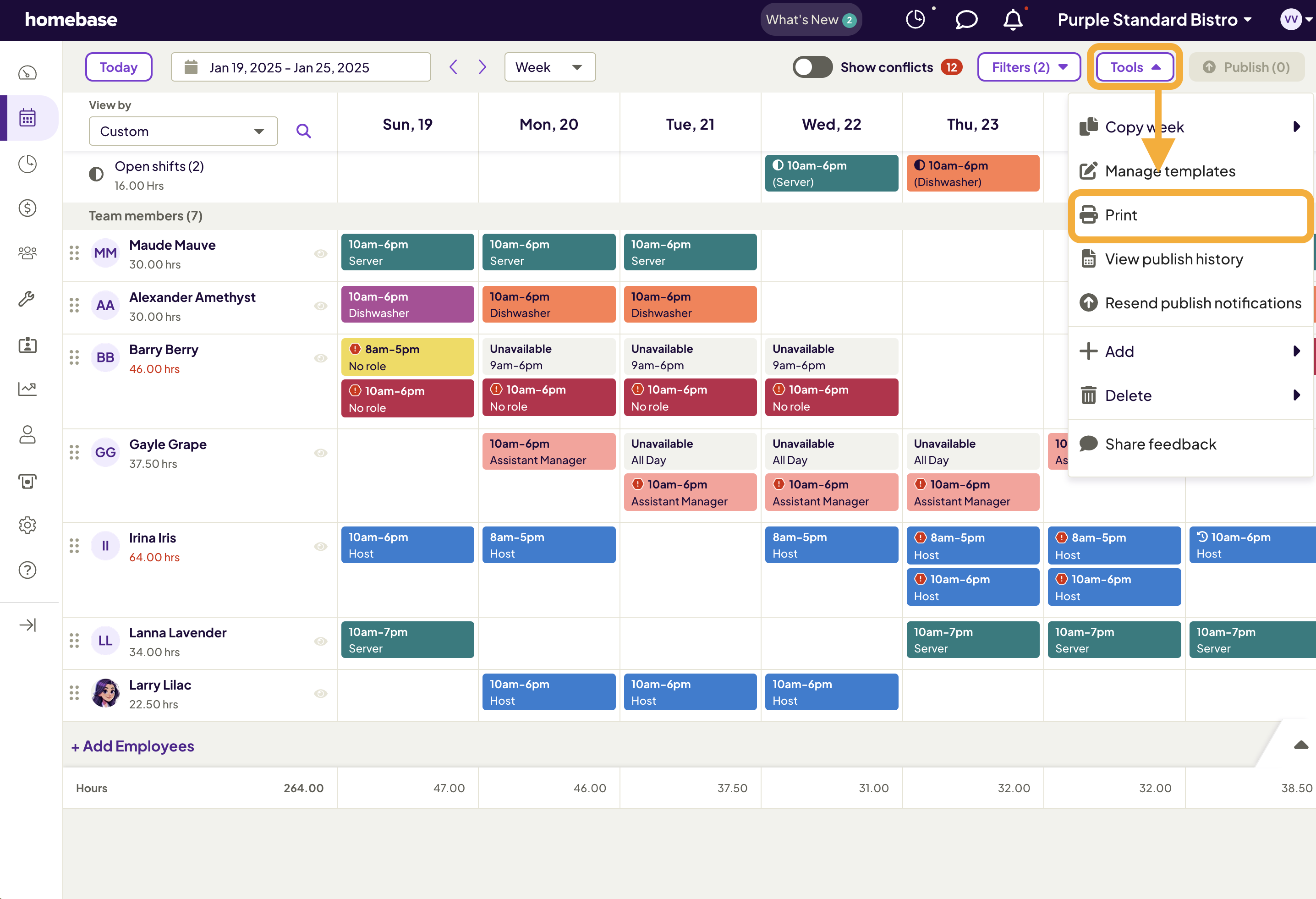 Step 3: Adding & Editing Shifts in the Schedule