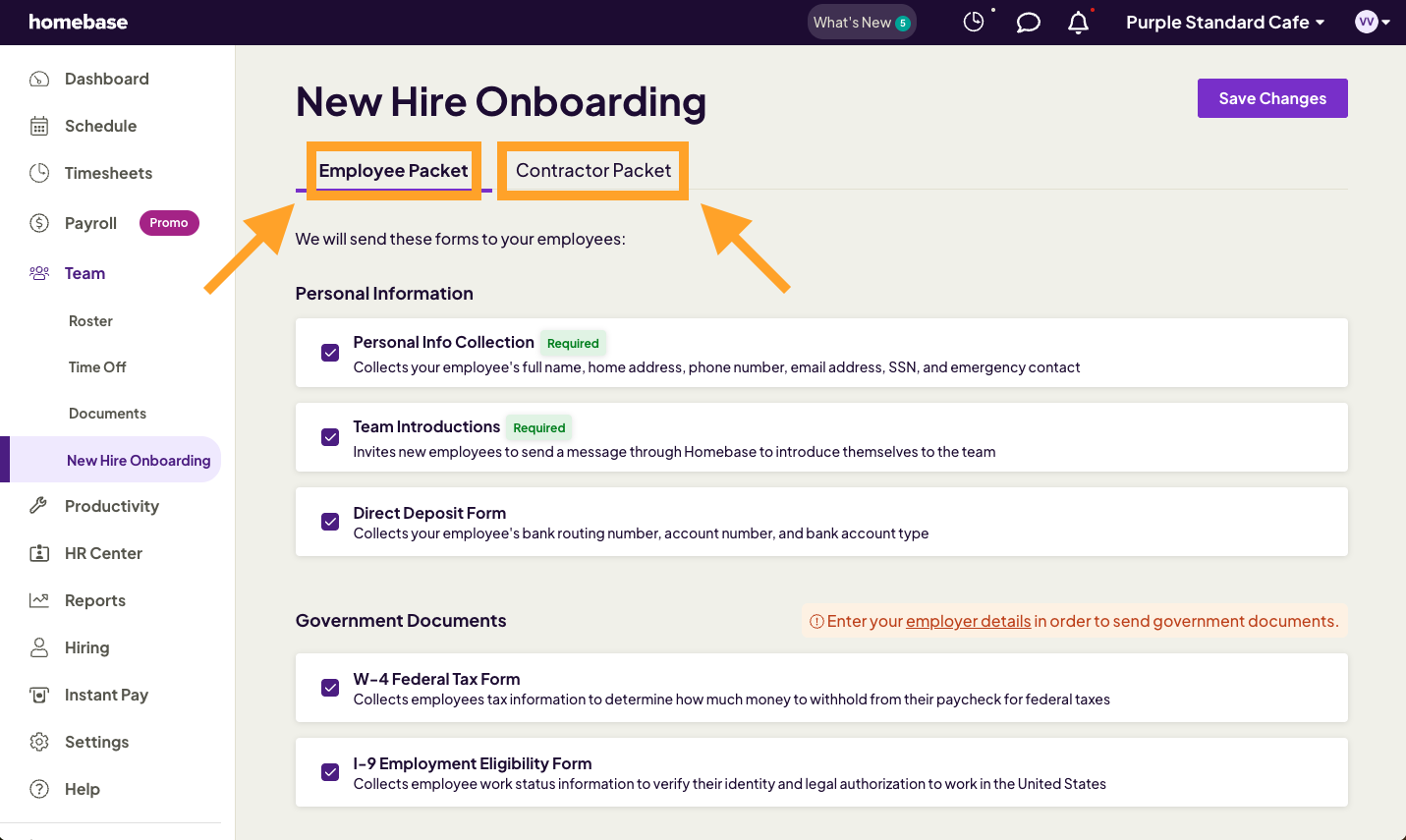 New Hire Onboarding & Document Storage