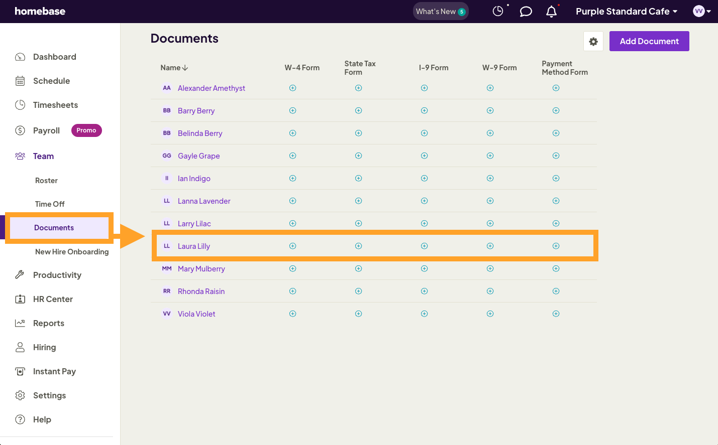 New Hire Onboarding & Document Storage
