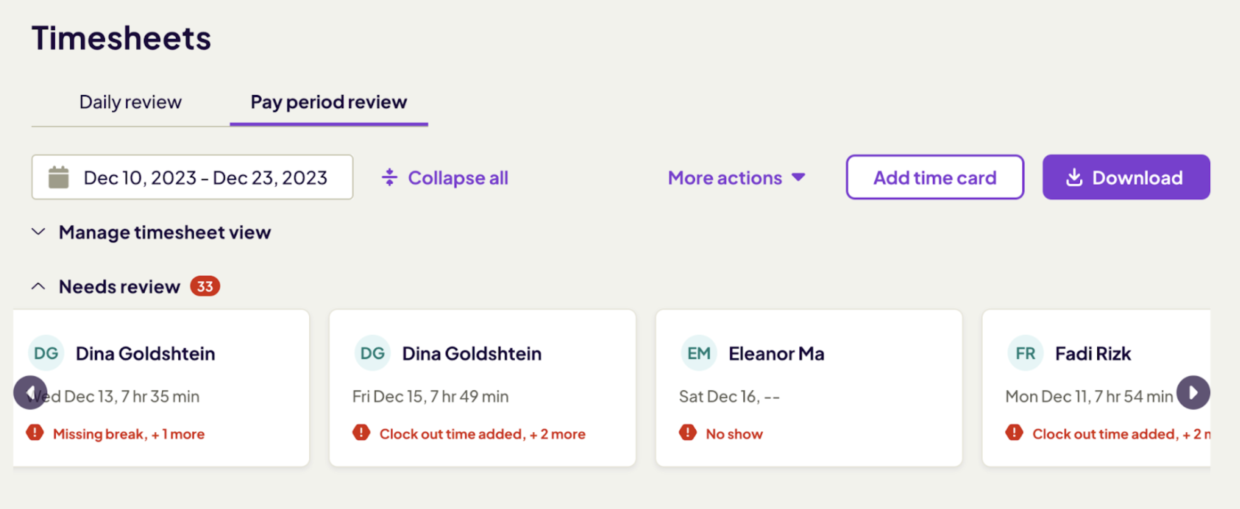 Step 5: Get to Know Timesheets