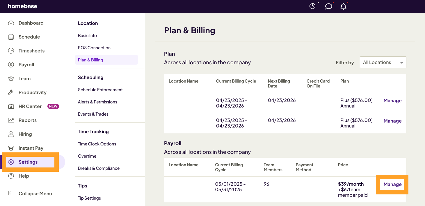 Canceling Homebase Payroll