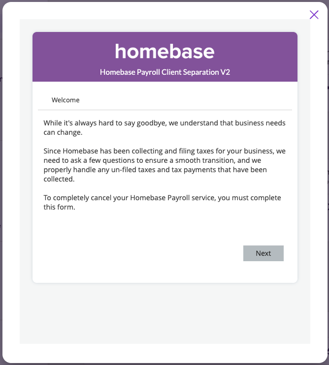 Canceling Homebase Payroll