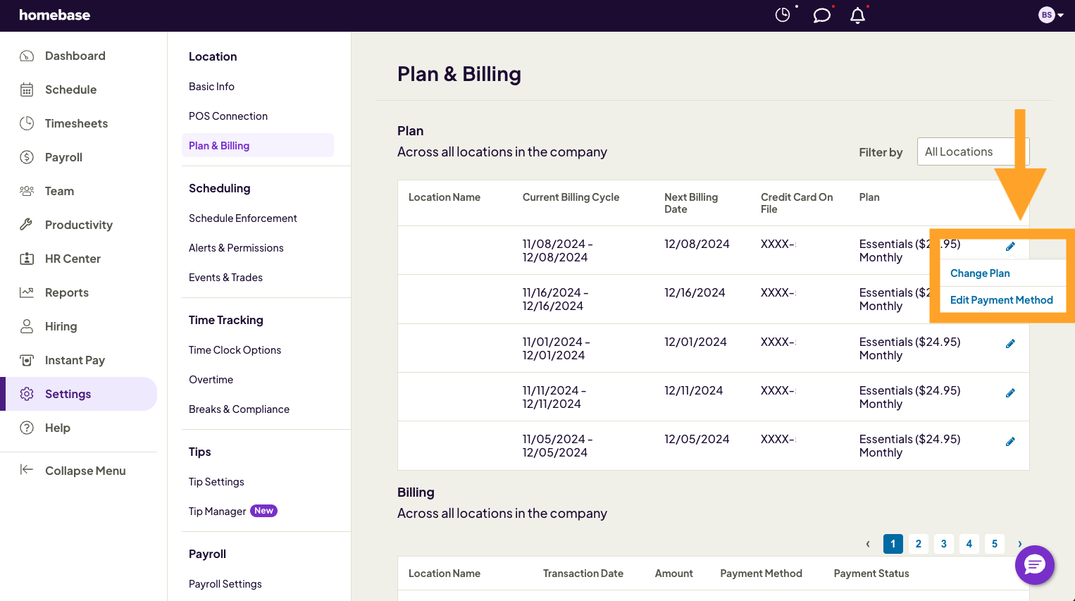 Changing My Plan & Payment Method