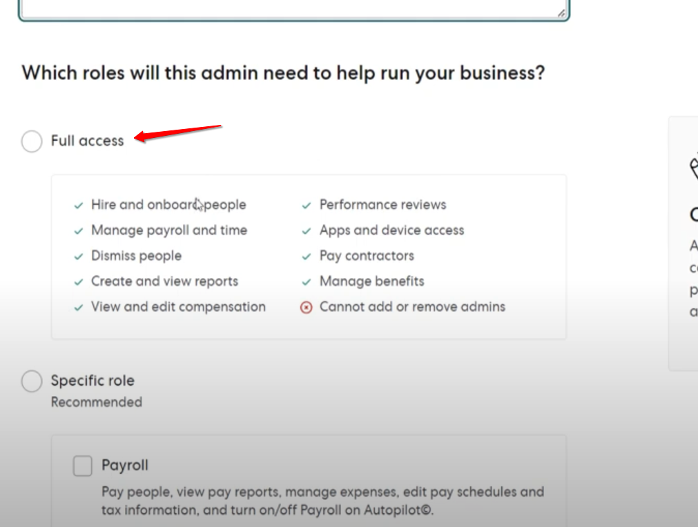Gusto Administrator Access
