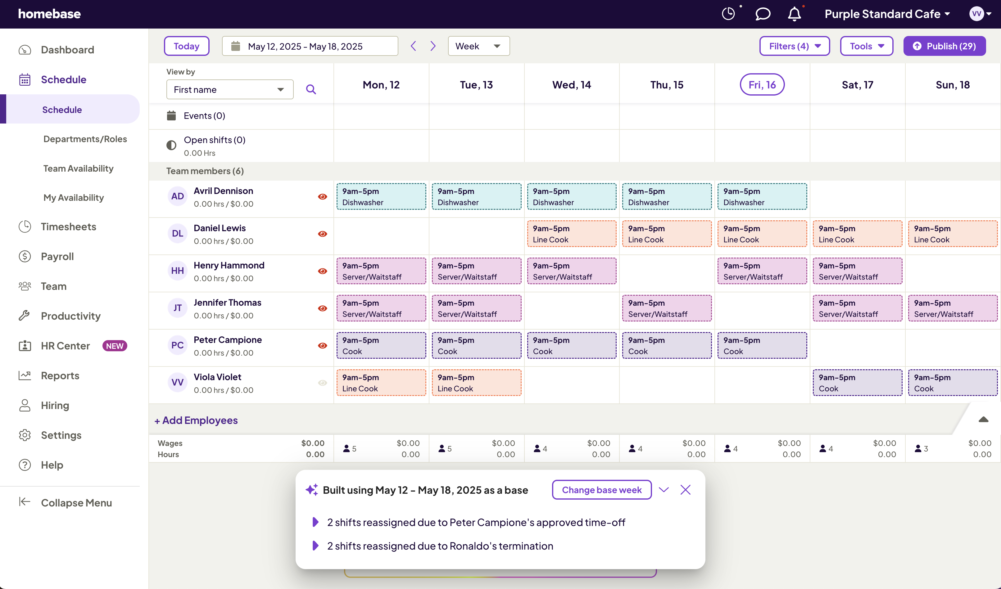 How to Automatically Create a Schedule