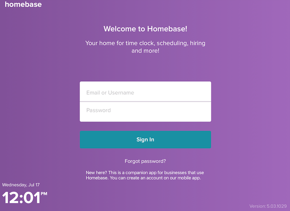 How to Sign into Homebase