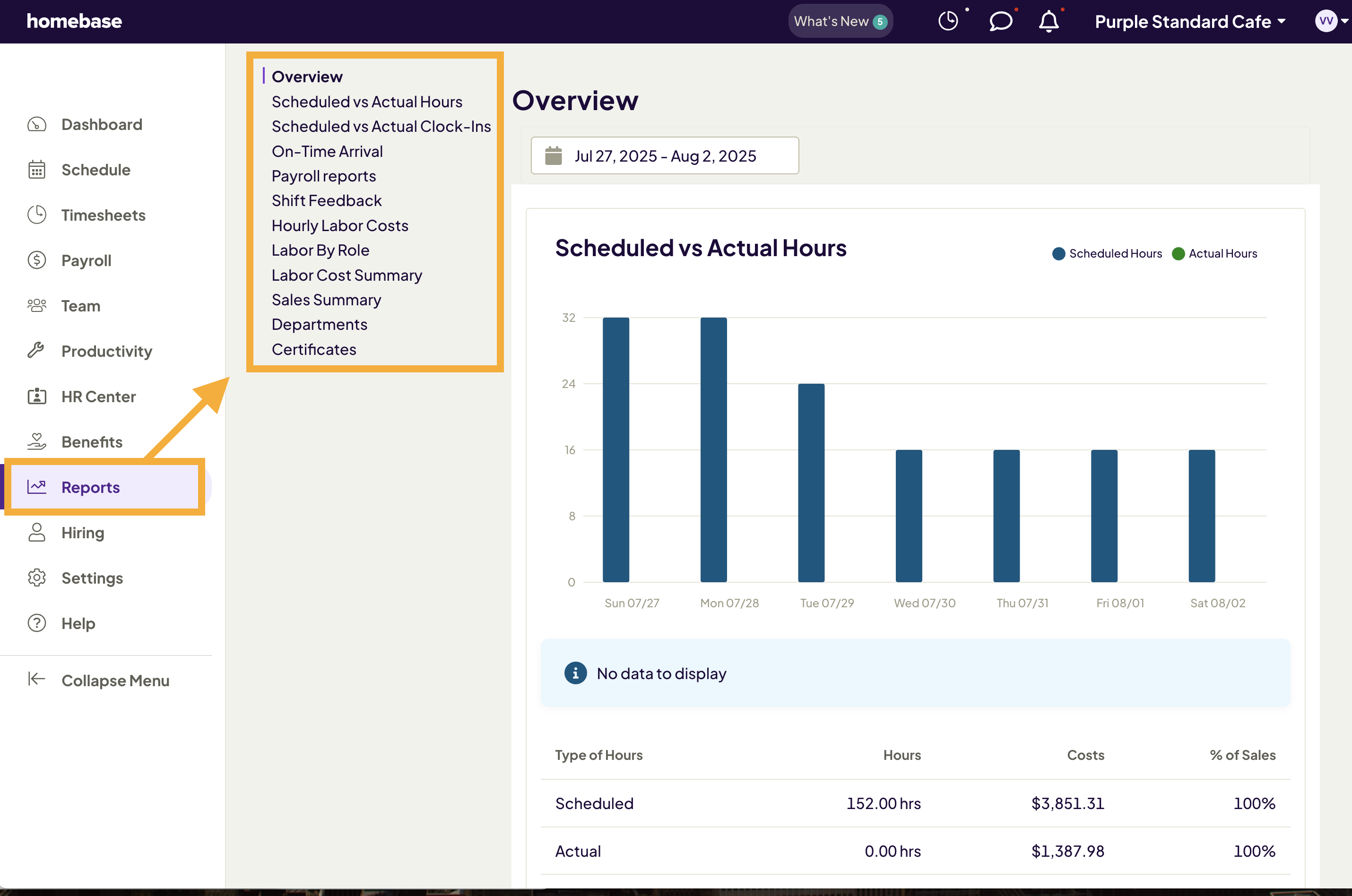How to View Reports in Homebase
