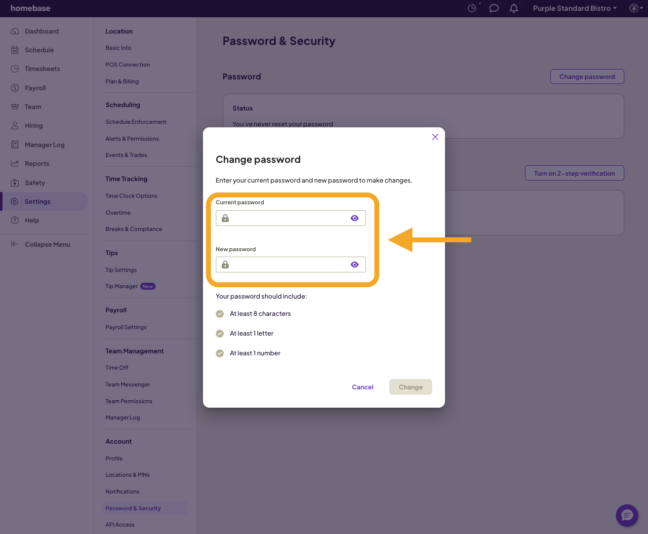 Changing & Resetting Your Password