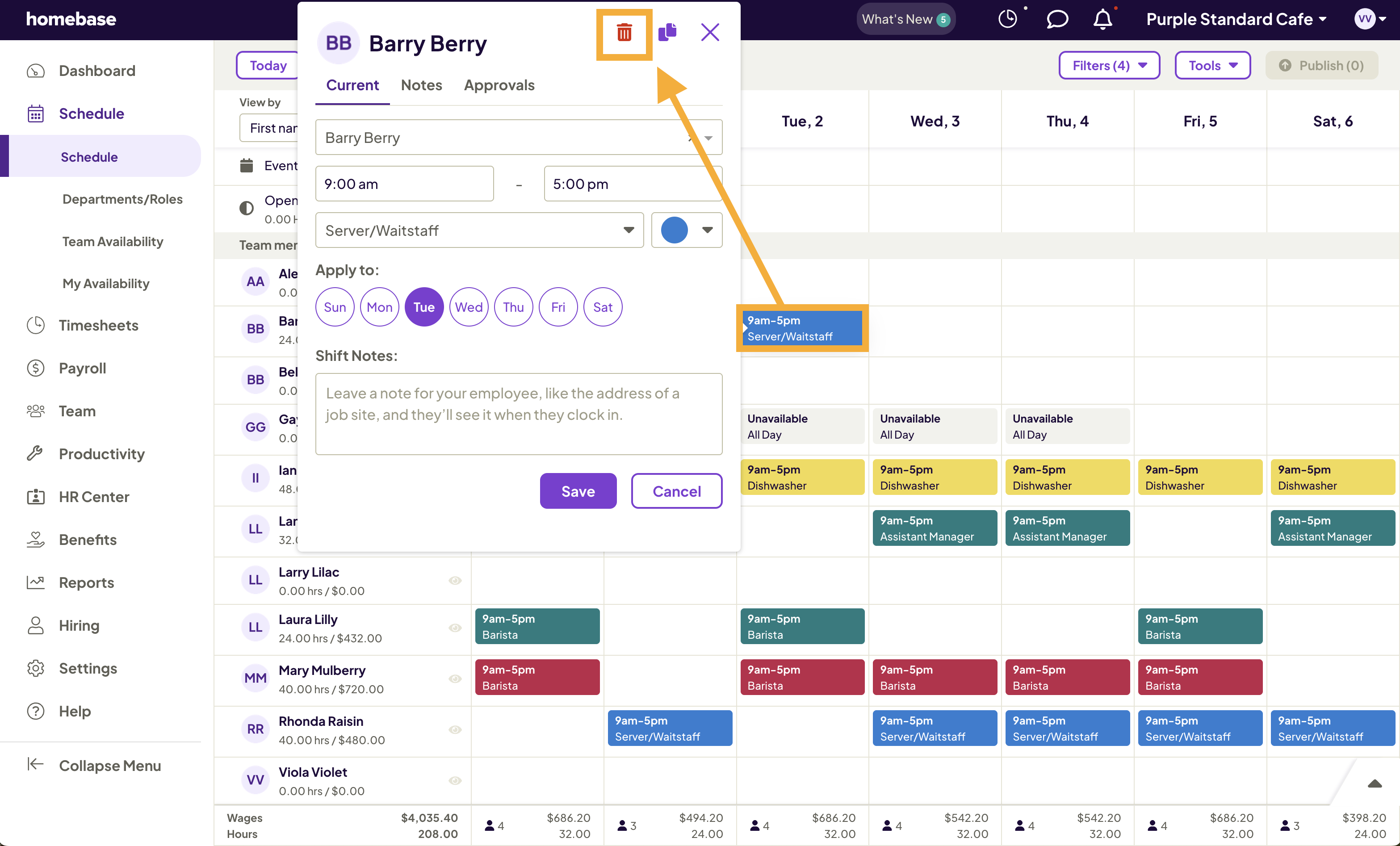 How to Delete Schedules and Shifts in Homebase