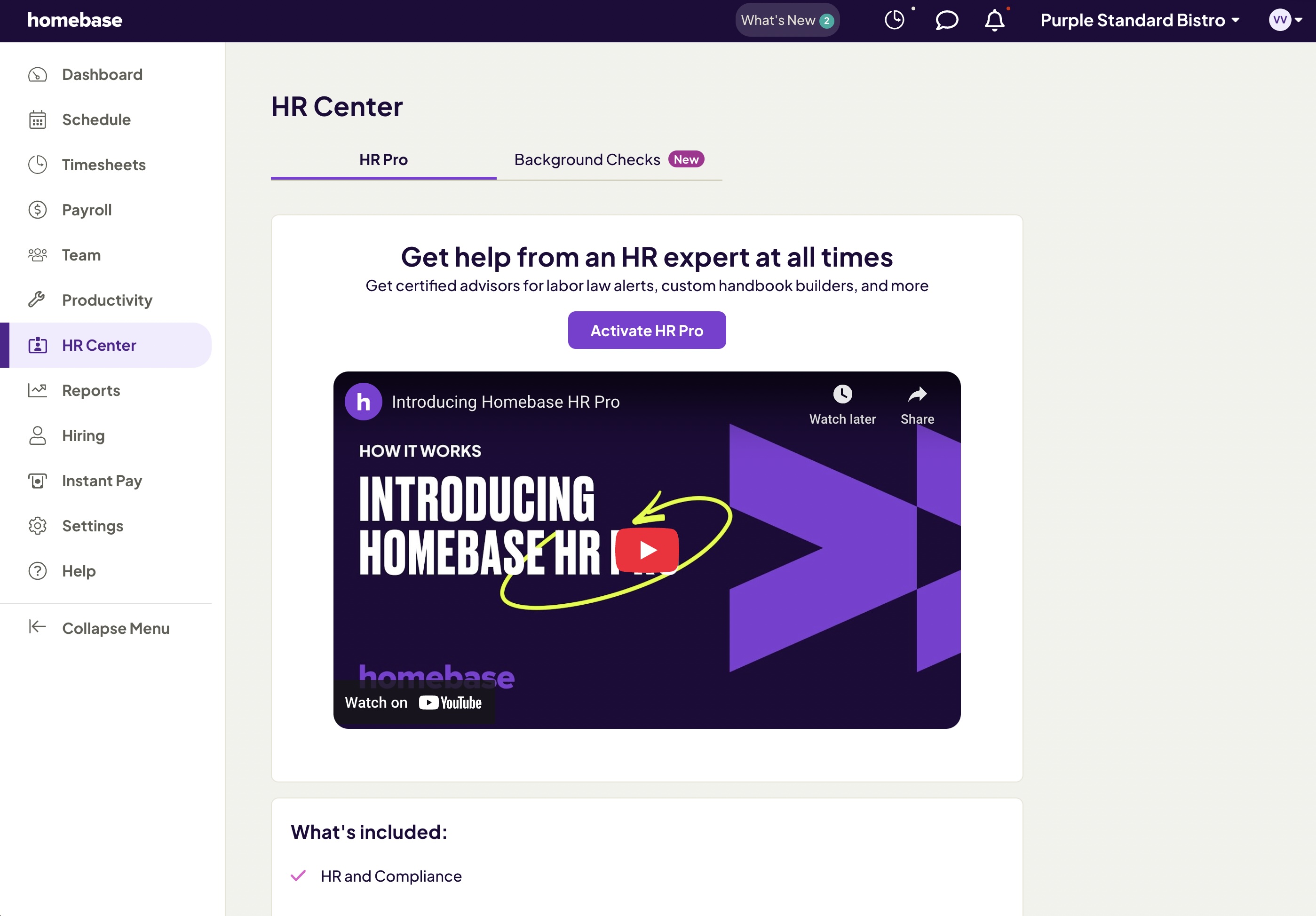 HR Pro with Homebase
