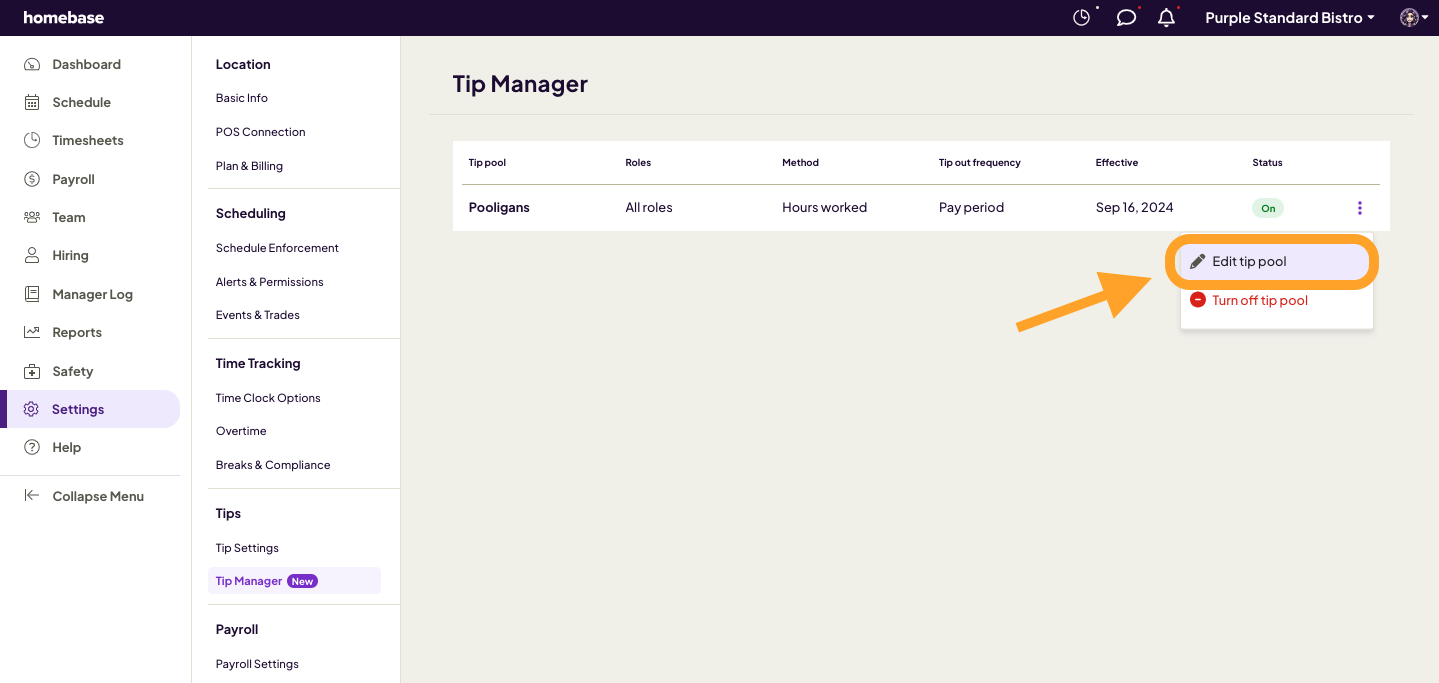 Tip Pooling - Setting Up a Tip Policy