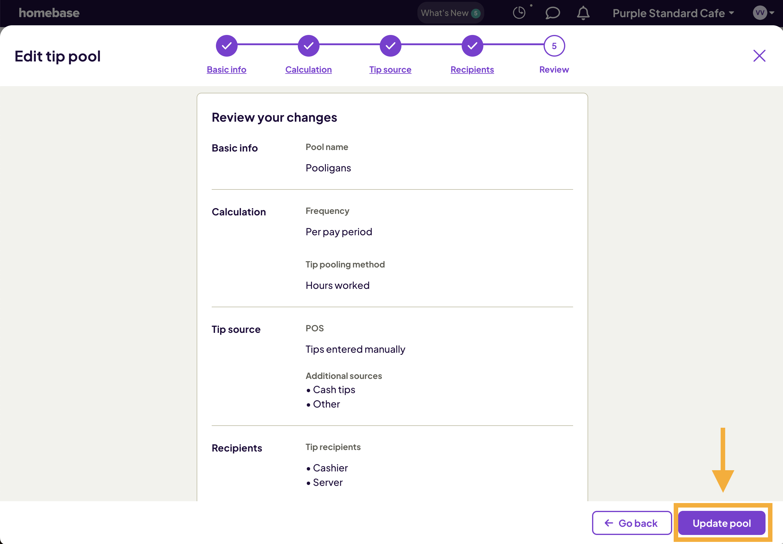 Tip Pooling - Setting Up a Tip Policy