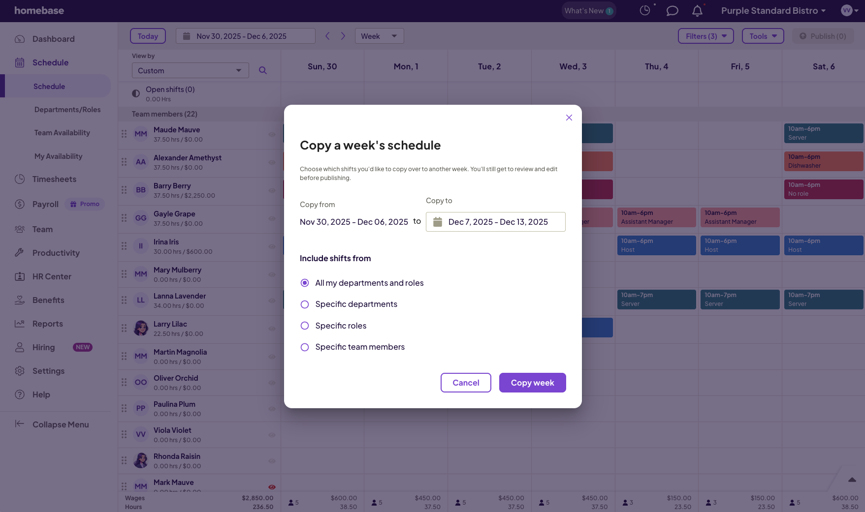 How to Create Templates & Copy Schedules