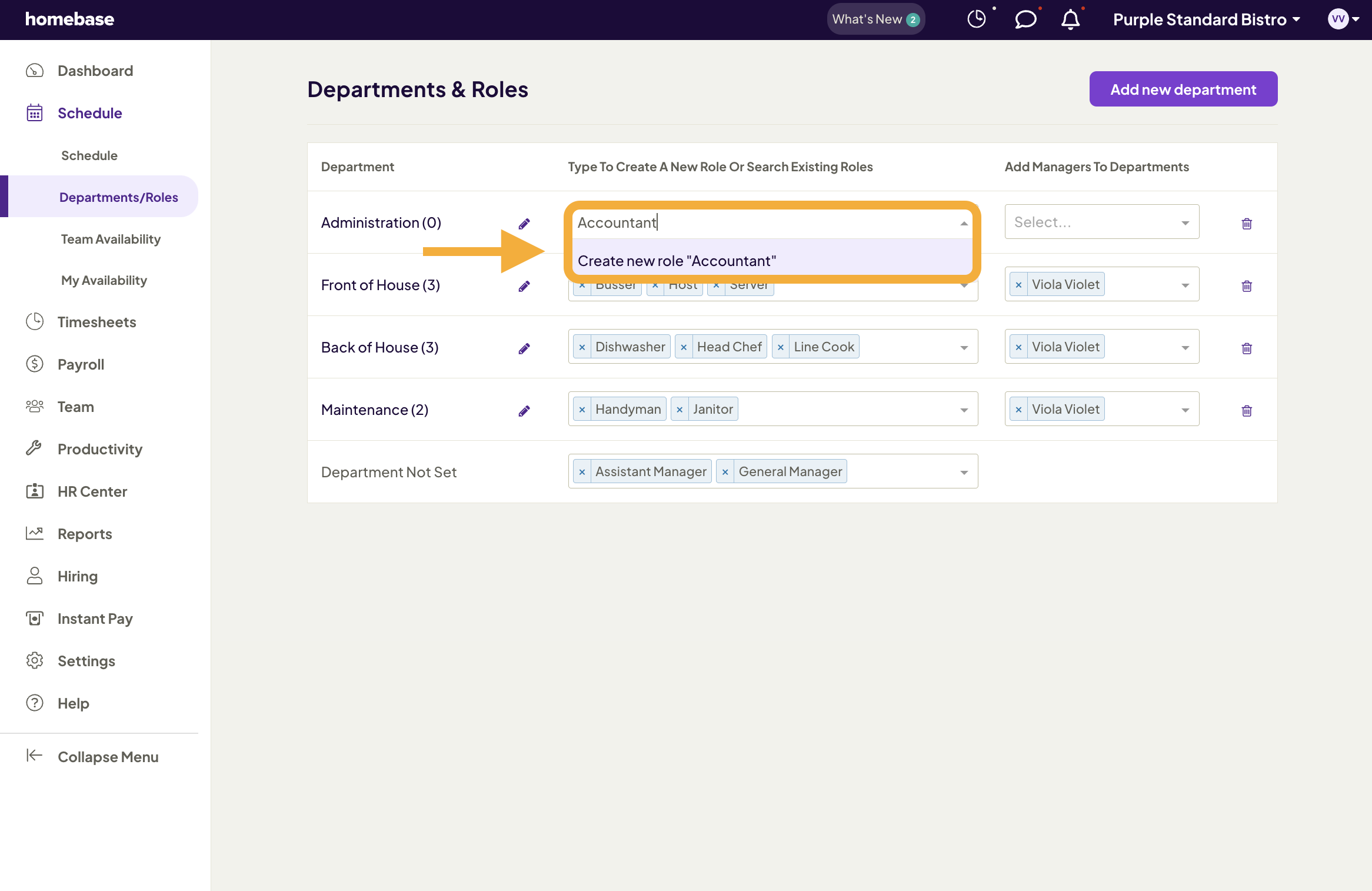 How to Set Up Department & Roles